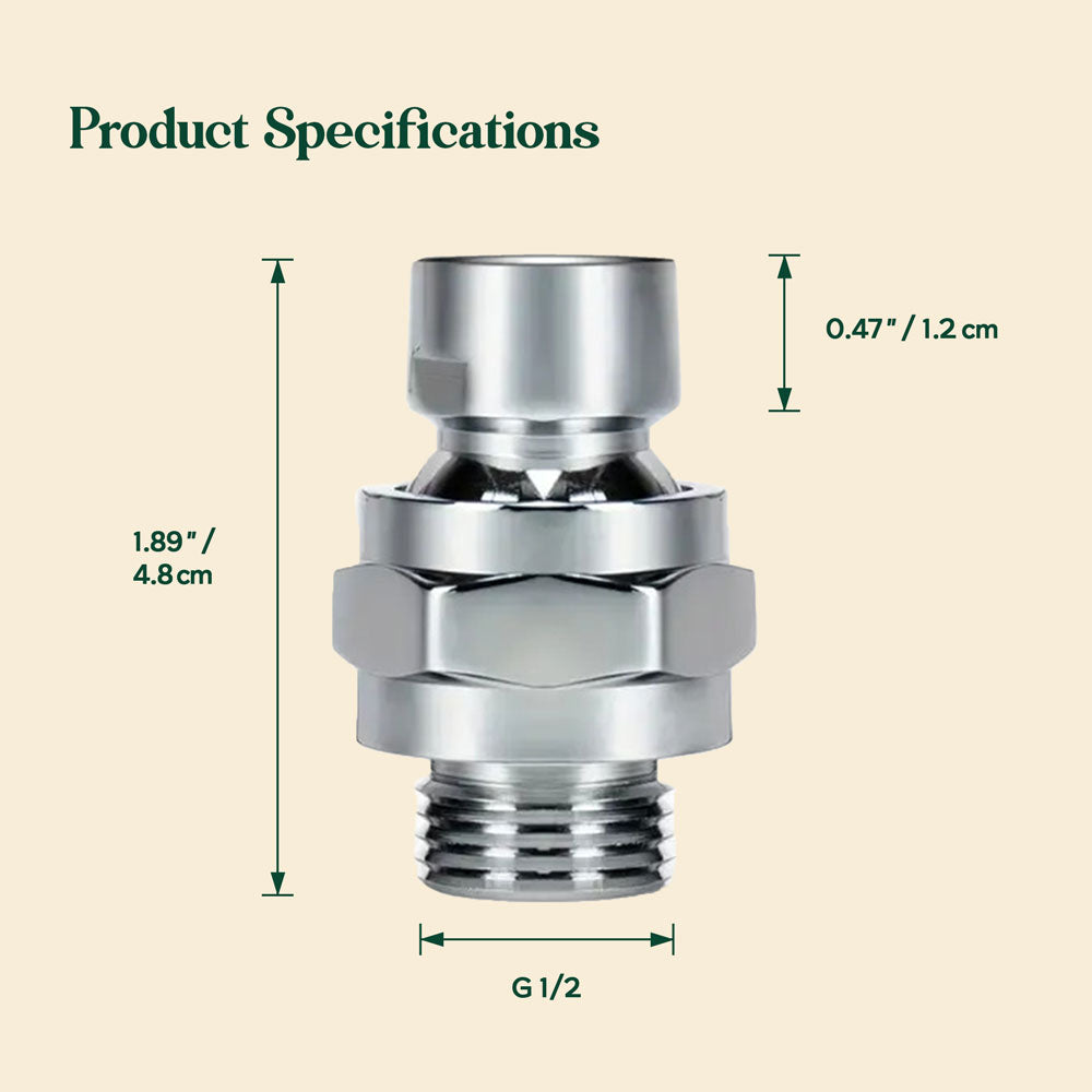 Premium Shower Swivel Ball Adaptor & Extender - Silver – Earths Water